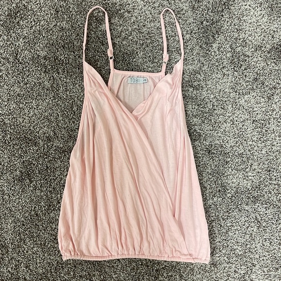 Tobi | Tops | Tobi Pink Deep V Tank Top | Poshmark